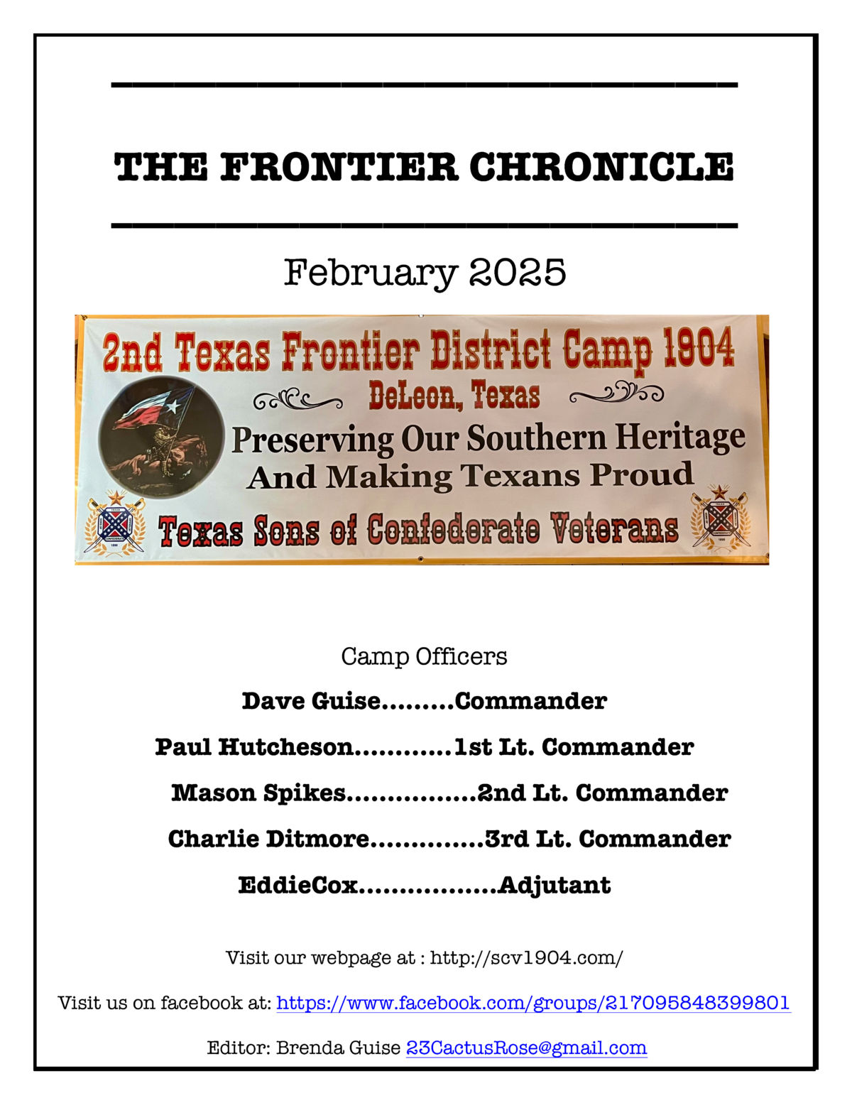 2nd Texas Frontier Camp #1904 - Texas Division